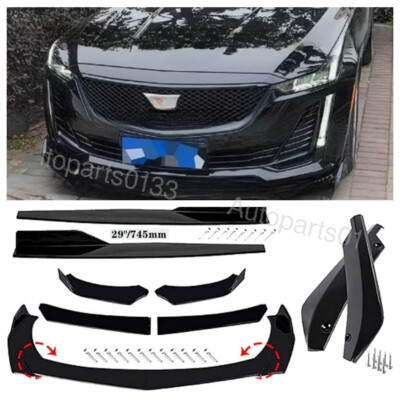 For Cadillac Escalade Front Bumper Lip Splitter Body Kit+Rear Lip+Side ...