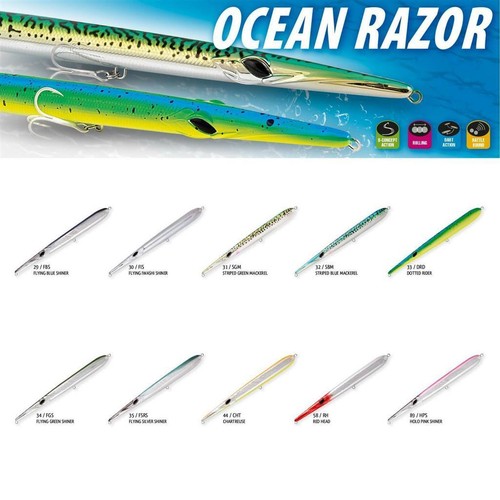 ARTIFICIALI Ocean Razor spin Barracuda Serra 18 cm Floating | eBay