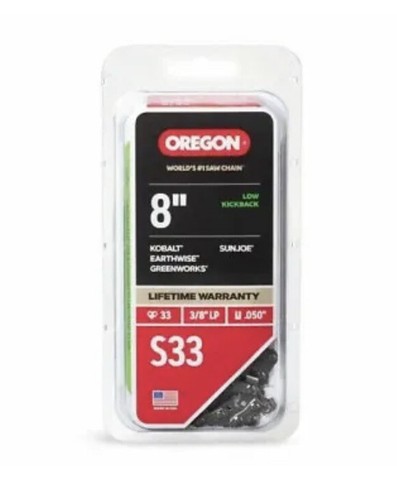 Oregon 8” S33 3/8” LP .050” chain low kickback New E10 36577644521| eBay