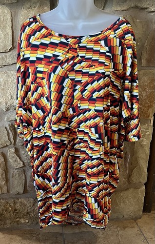 NEW LulaRoe Tunic Top Blouse Top Sz Large NWT Abstract Geometric Print ...