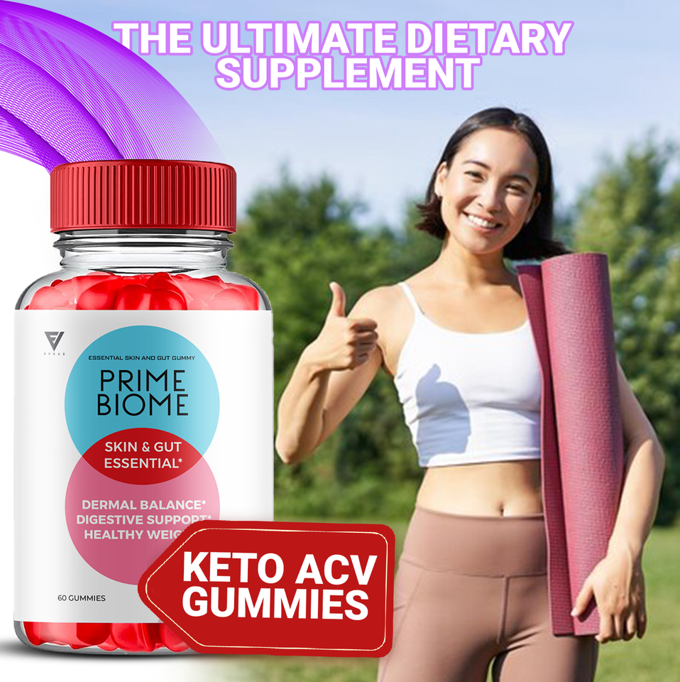 (3 Pack) Prime Biome Gummies PrimeBiome Probiotic Skin Supplement (180 ...