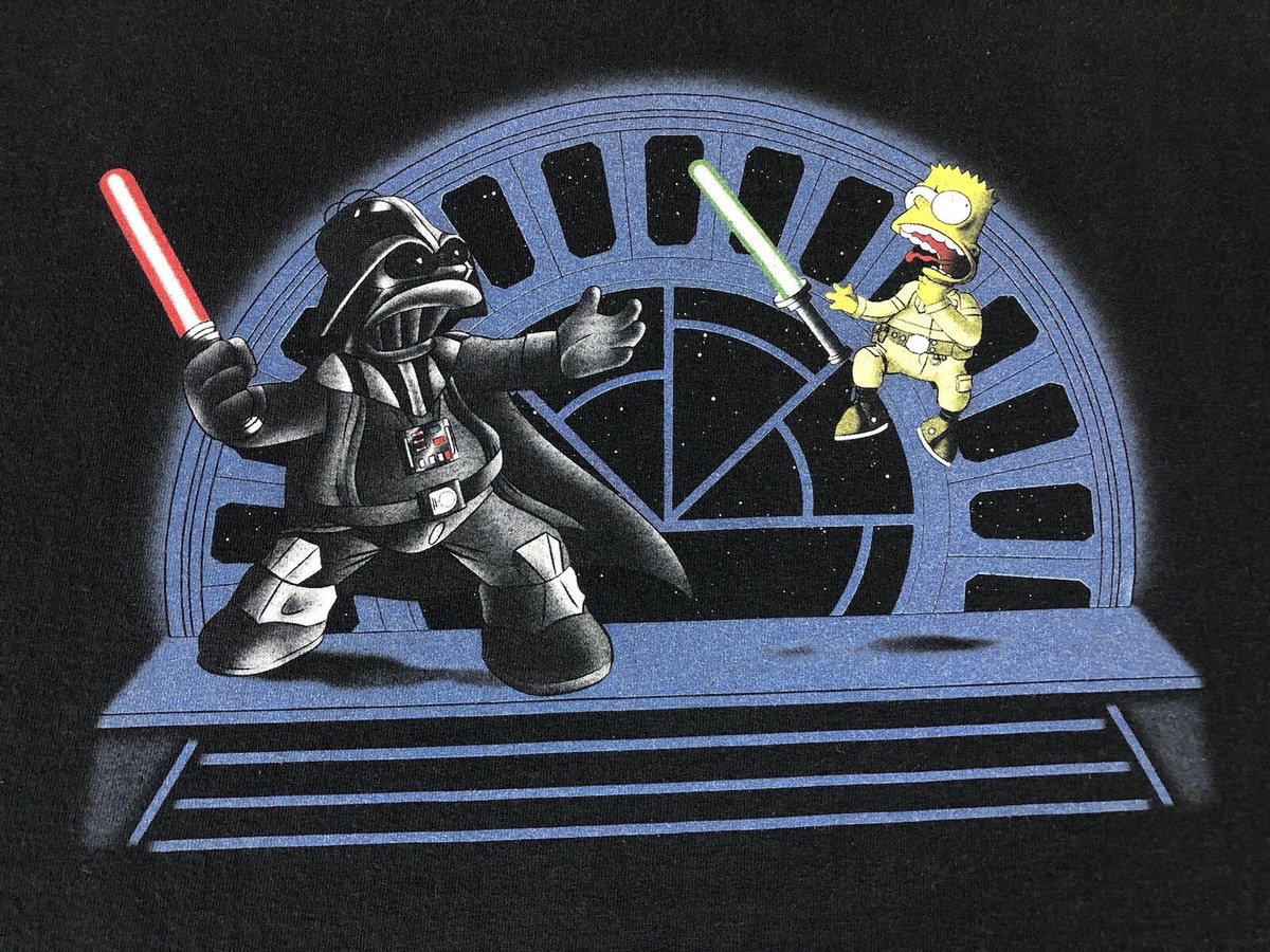 Star Wars Simpsons T-Shirt Mens 5XL Darth Vader Homer Bart Star Wars Simpsons T-Shirt Mens 5XL Darth Vader Homer Bart