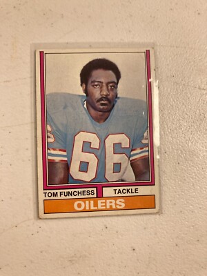1974 Topps Football #527 tom funchess oilers | eBay
