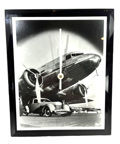 CLOCK-WISE BEVERLY HILLS American Airlines DST Douglas Beveled Glass ...