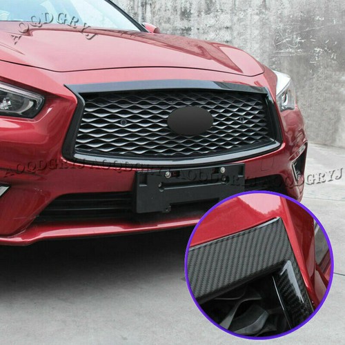 For Infiniti Q50 2018-2023 Carbon Fiber Front Grille Grill Frame ...
