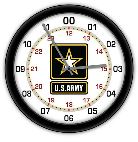 24 Hour US Army Zulu Time Wall Clock Military UTC GMT Universal GREAT ...