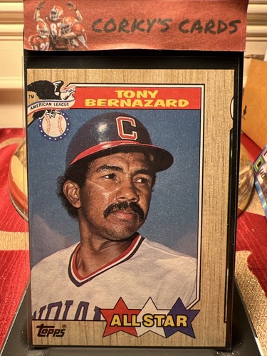 1987 Topps Tony Bernazard All Star #607 Baseball Card Mis Cut ERROR MLB ...
