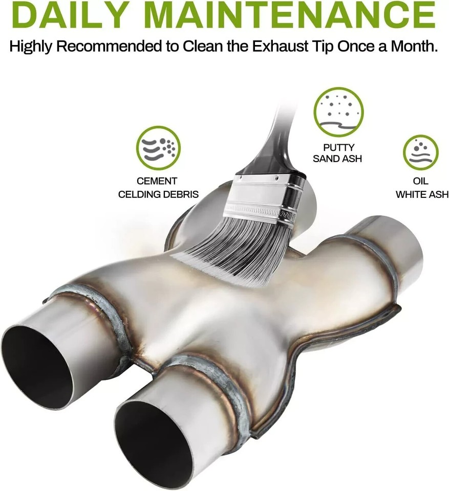 2.5" X-pipe Universal exhaust pipe 304 stainless steel | eBay