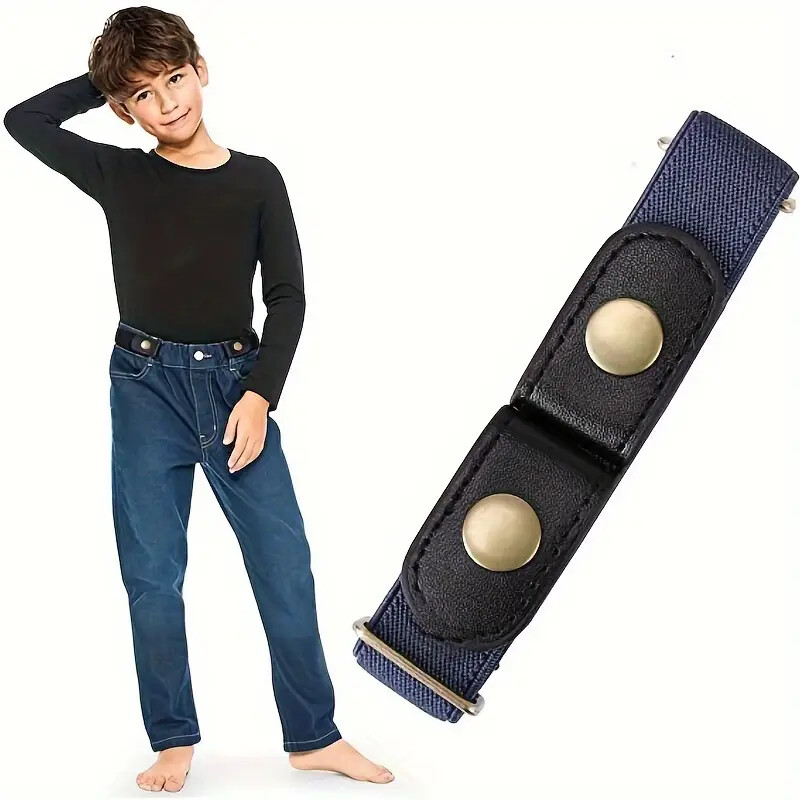 Boys Kids Belts Girls Elastic Adjustable Buckle Children Silver Alloy ...