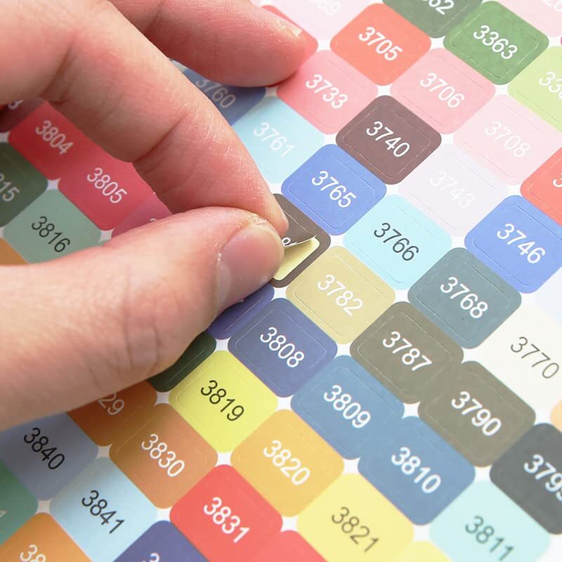 2 Sets 447 DMC Diamond Painting Number Color Label Stickers for Round ...