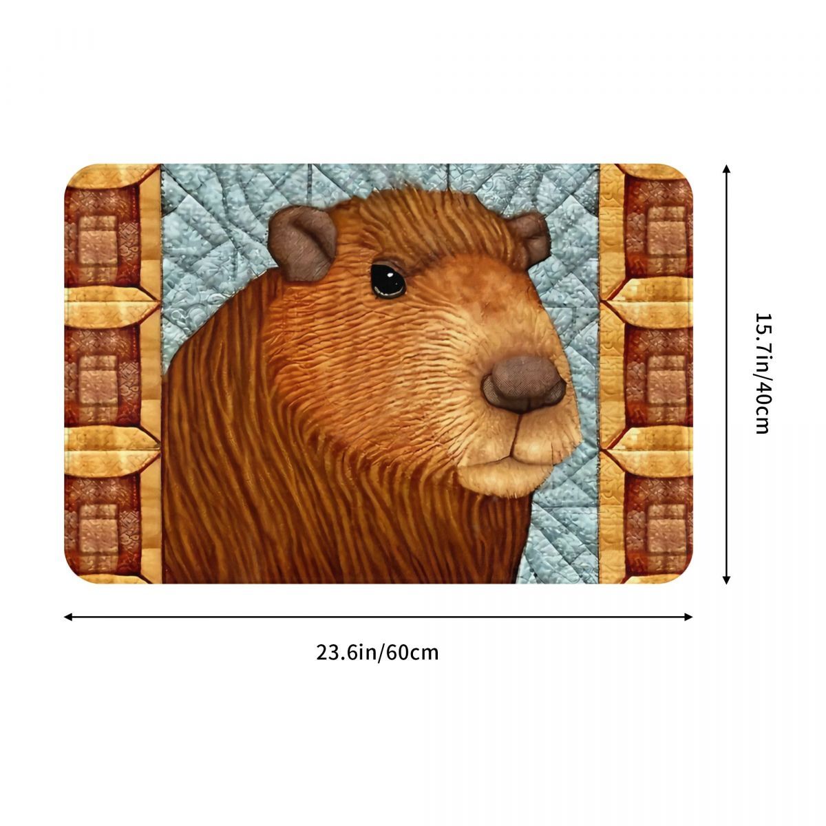 Capybara Animal Doormat Bath Mat Patchwork Floor Carpet Welcome Home ...