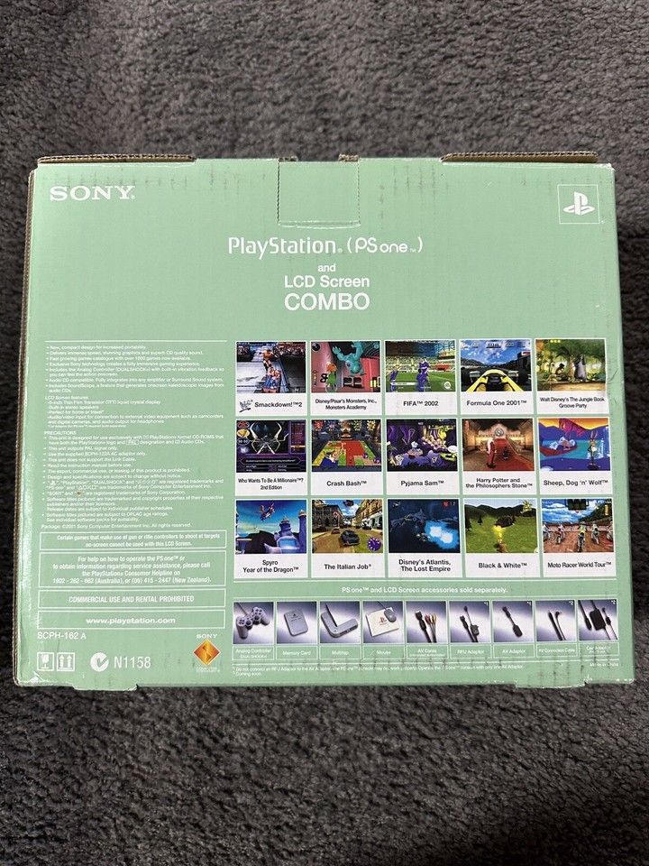 Brand New Sony PS One Console + LCD Screen Combo - PlayStation 1 - PS1 ...