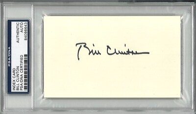 PRESIDENT BILL CLINTON SIGNED INDEX CARD PSA DNA POTUS 42 | eBay