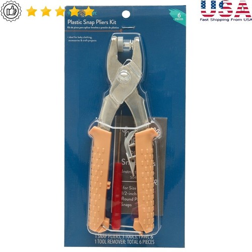 Snap Fastener Pliers Kit Baby Clothes DIY Crafts W/ Tools & Instruction ...