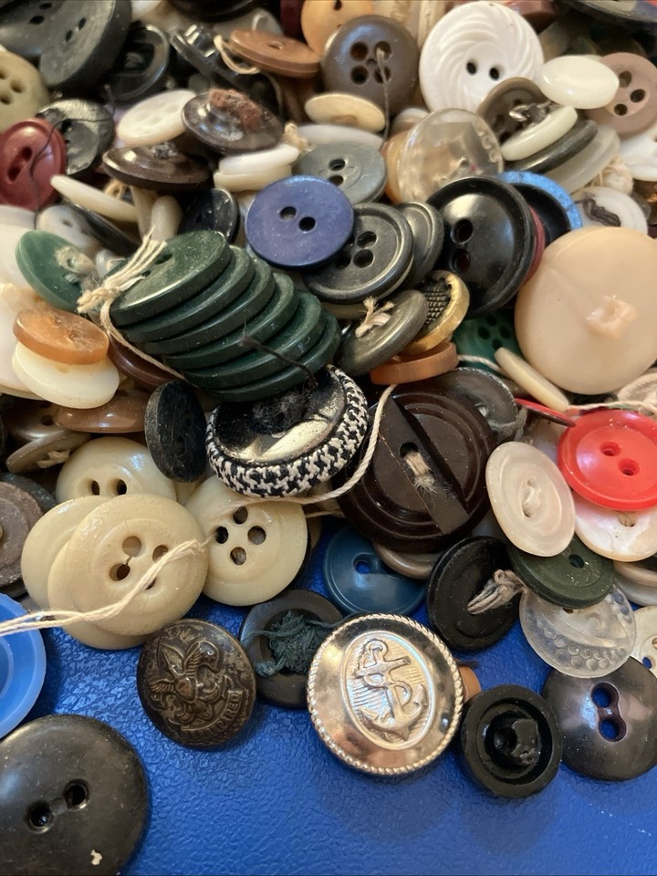 Estate Find, Mixed 6 lbs Bulk Lot Vintage Buttons Metal Plastic,Buttons ...