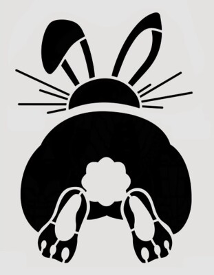 7.5"x10" Clear Plastic Stencil - Bunny Rabbit (RE305) | eBay
