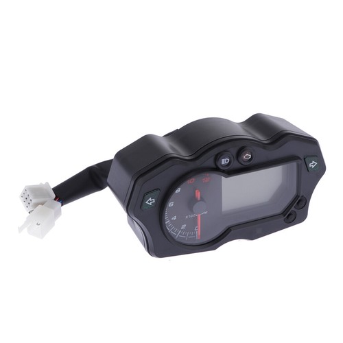Multifunction Motorcycle Digital LCD Speedometer Odometer Tachometer ...