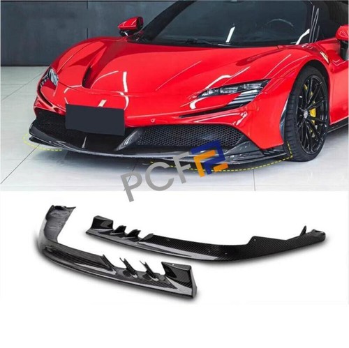 For Ferrari SF90 Dry Carbon Fiber replace Front Bumper Splitter Lip ...