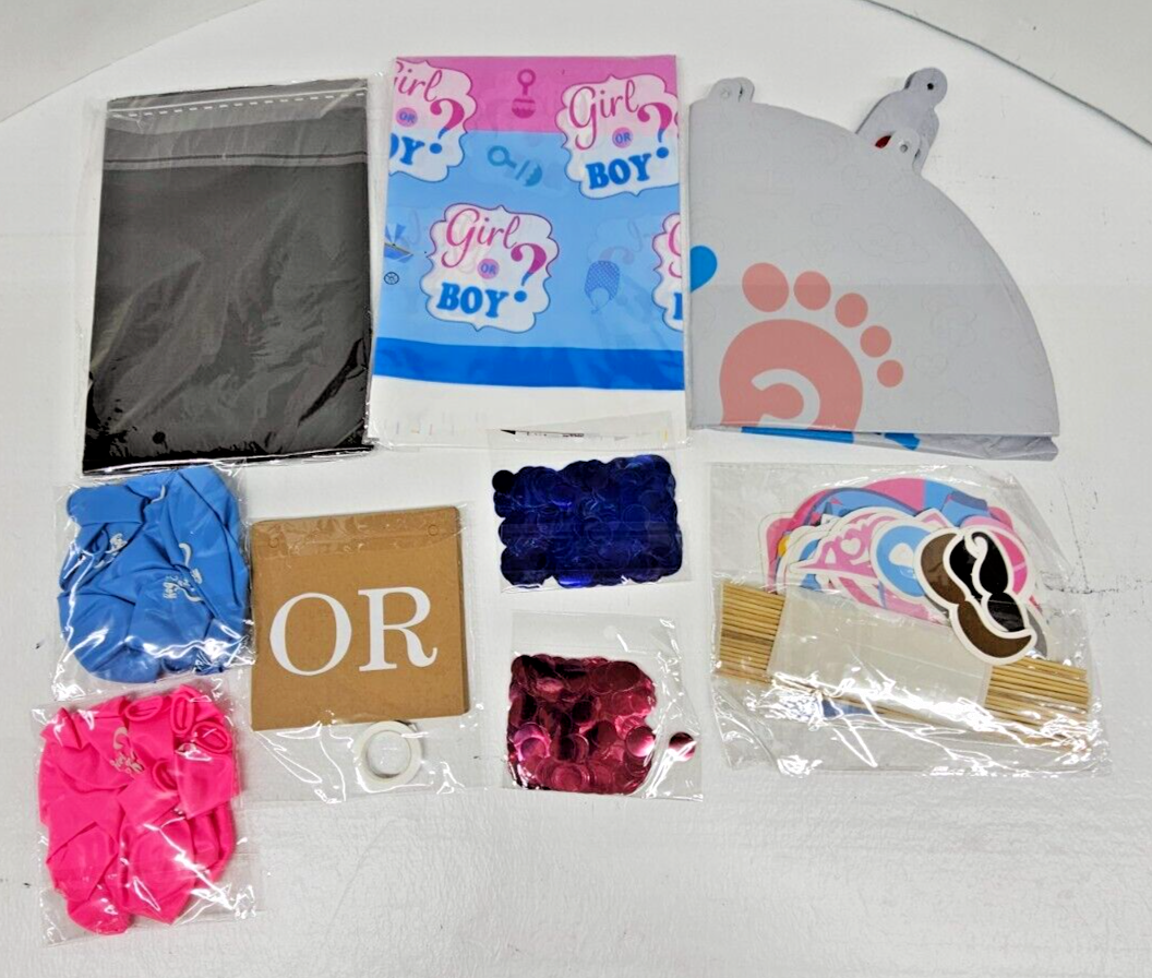 Gender Reveal Decorations Kit, Gender Reveal Party Supplies | eBay