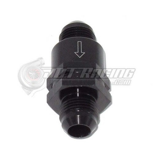AN10 10AN Male One Way Check Valve for E85 Gasoline Black Anodized CNC ...