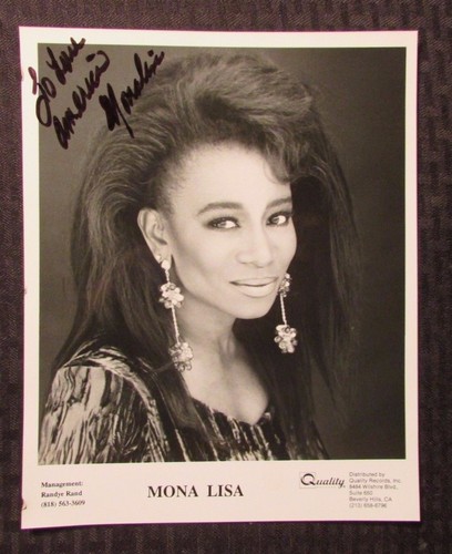 1990's MONA LISA Autographed Promo Picture VF 8x10 Funk Soul Singer | eBay