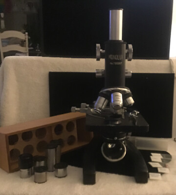 Vintage Monolux Microscope 727357 6020 Extra Lenses Intricate ...