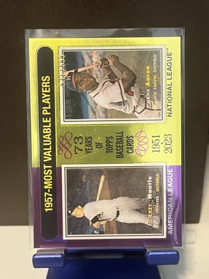 2024 Heritage High Number 1957 Most Valuable Players Chrome /699 Mantle ...