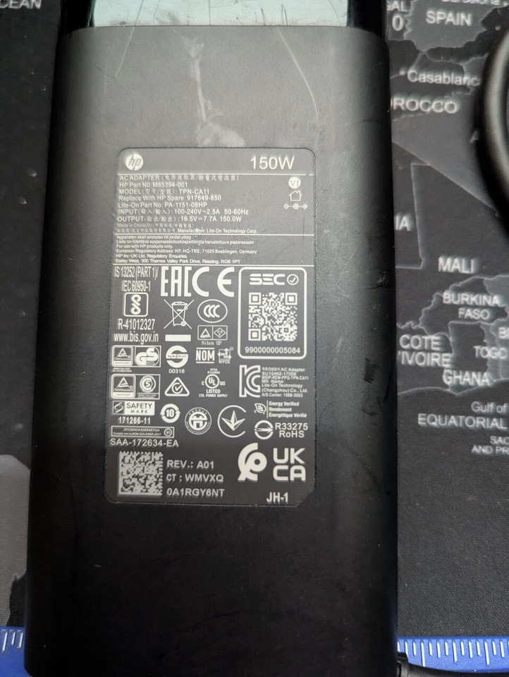 Genuine HP 150W Smart AC Adapter Charger for ZBook Mobile Workstation ...
