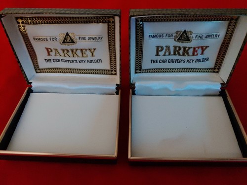 (2) PARKEY The Car Driver's Key Holder 60's Vintage Spring Action ...