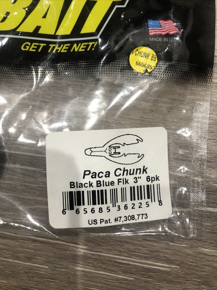 3 Packs netbait paca chunk 3in. black blue fishing | eBay