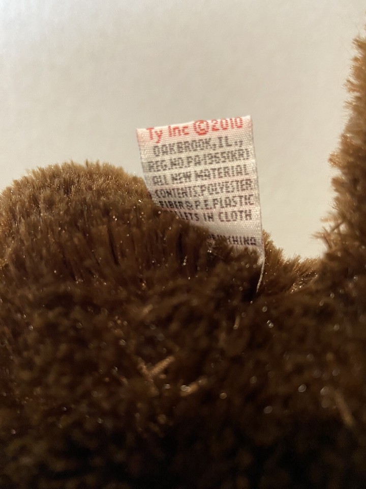 12" Ty Tysilk 2010 Nuzzle Chocolate Brown Puppy Dog Soft Toy Stuffed ...