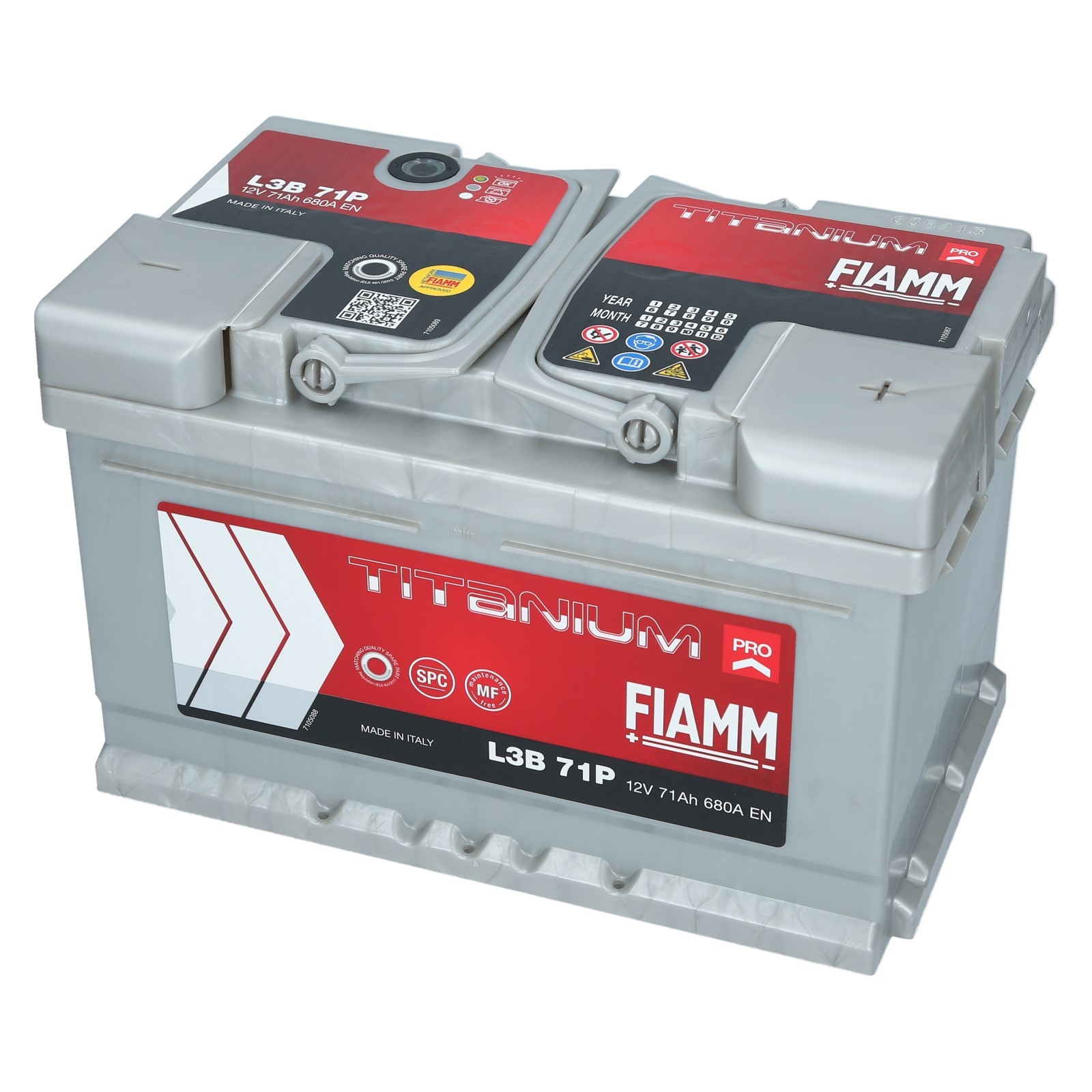 FIAMM 12V 71Ah Autobatterie 680A/EN FIAMM Pro L3B71P Starterbatterien ...