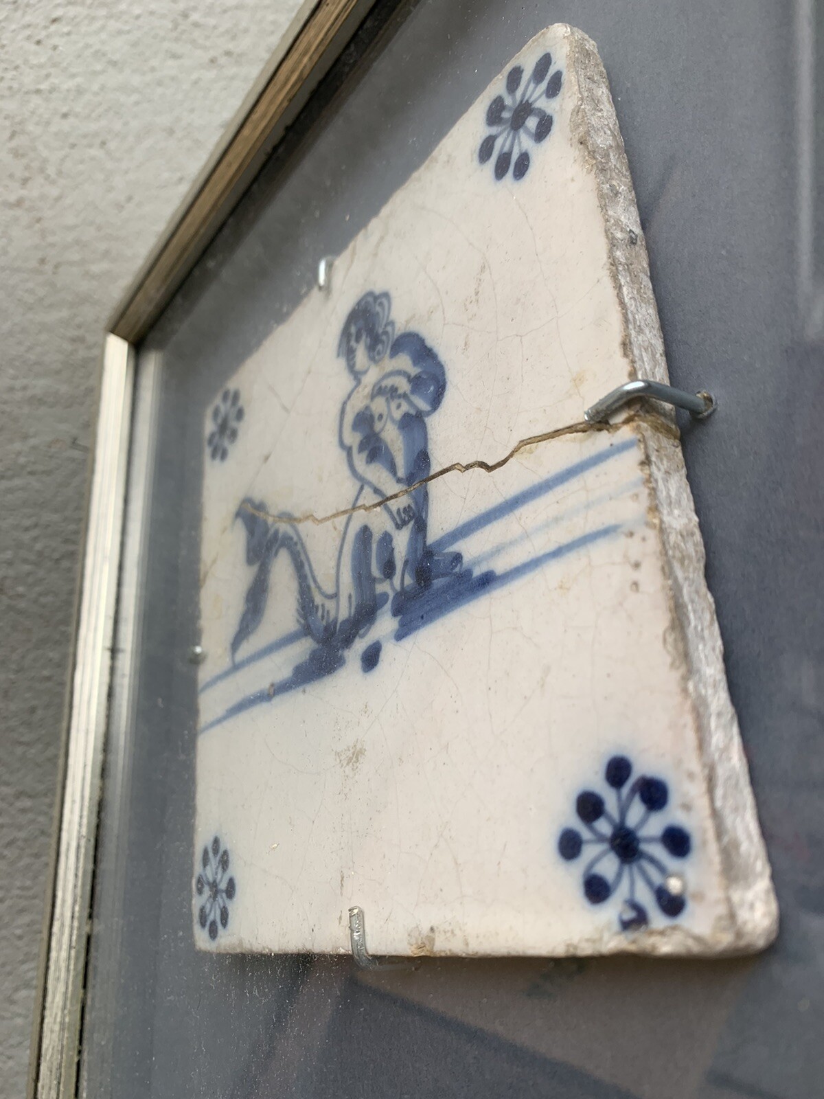 Original Antique 1600s/1700s Dutch Delft Tile Mermaid Nude Painting ...