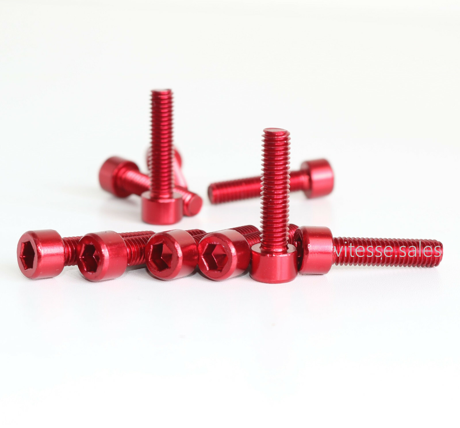M5 x 20mm Bolts Aluminium Red Anodised 25mm Bolts Red Screws M5 Cap ...