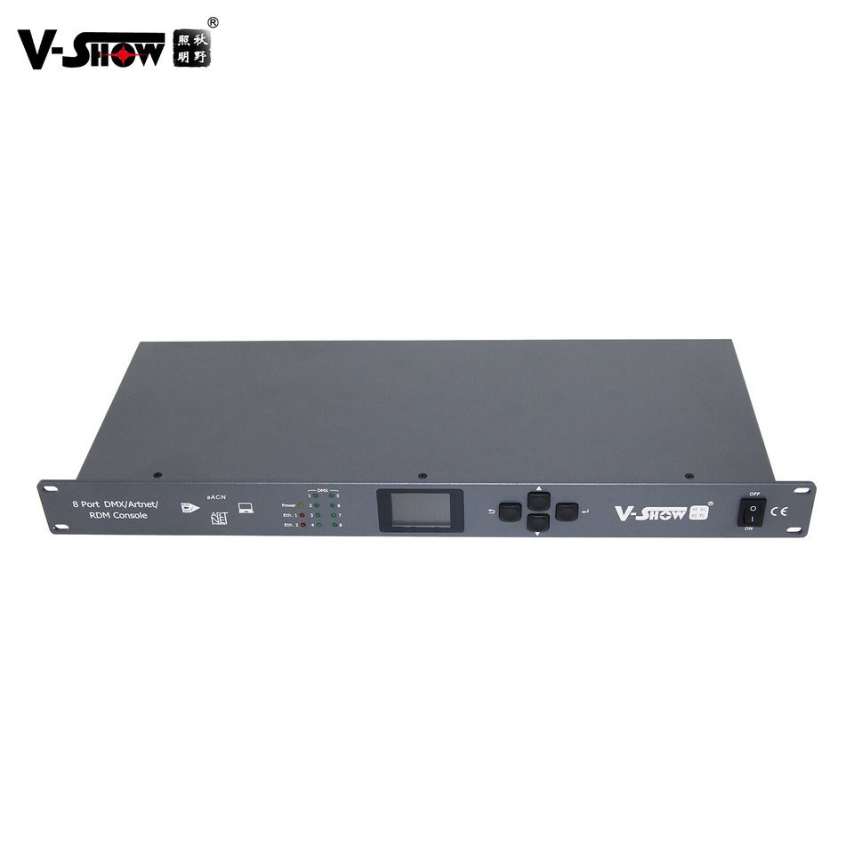 V-Show New upgrade 8 port Artnet Rdm console dmx splitter dmx artnet ...