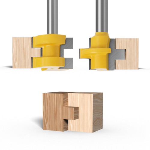 Matched Tongue & Groove Router Bit Set Wood Milling Cutter 8mm Shank | eBay