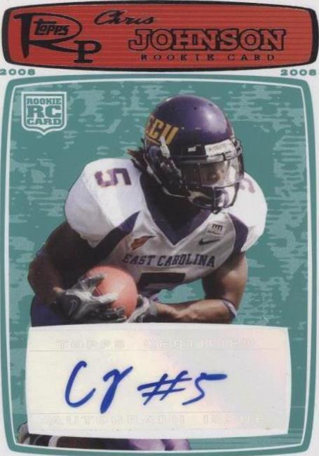 2008 Topps Rookie Progression - Chris Johnson #207 Red Rookie ...