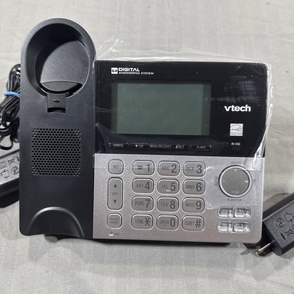 VTech Cordless Phone System Digital Answering Machine w/ 2 Handsets & Corded | eBay