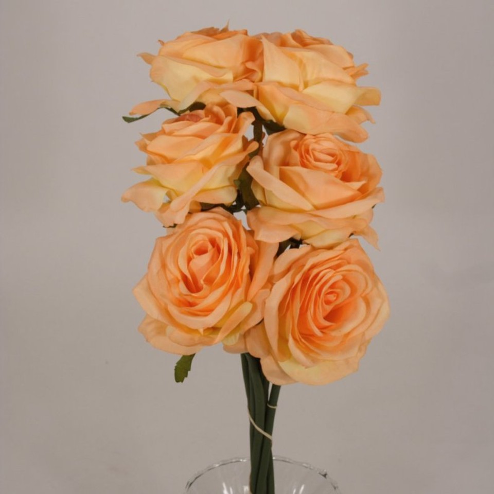 6 Open Roses Wedding Rose Silk Flower #00243763 Choose Color | eBay