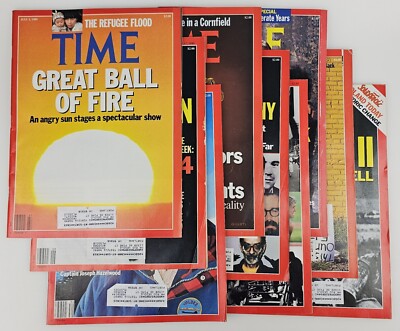 9x Mixed Lot Time Magazine Issues From 1989 1980's Vintage ...