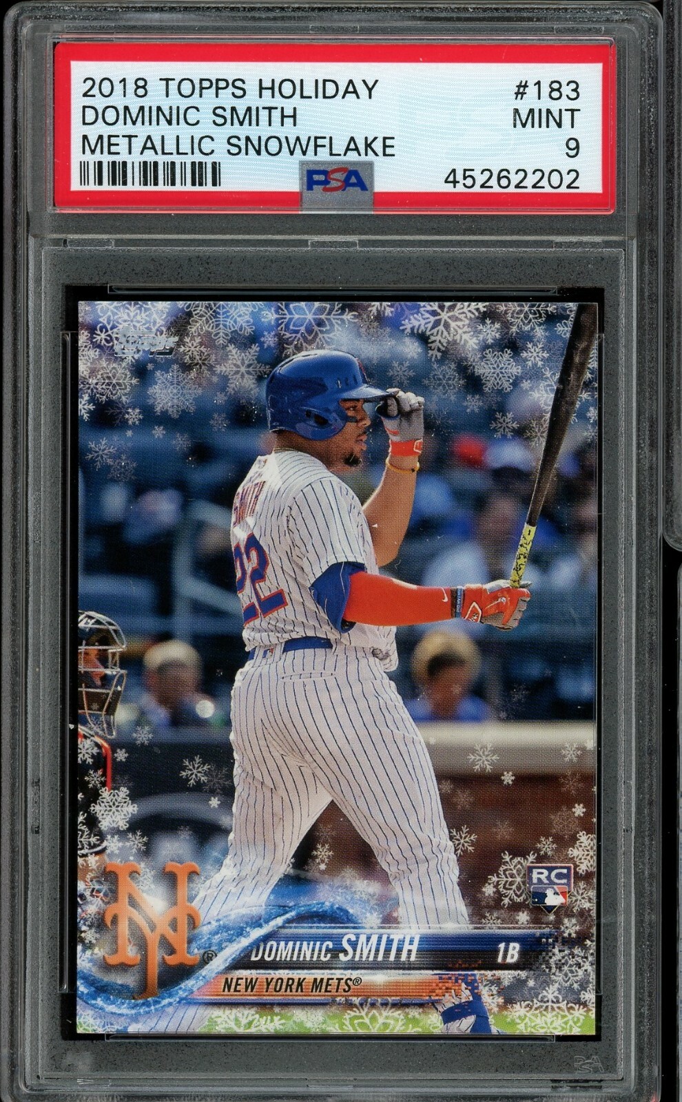 2018 Topps Holiday - Dominic Smith #HMW183 Metallic Snowflake (RC) for ...