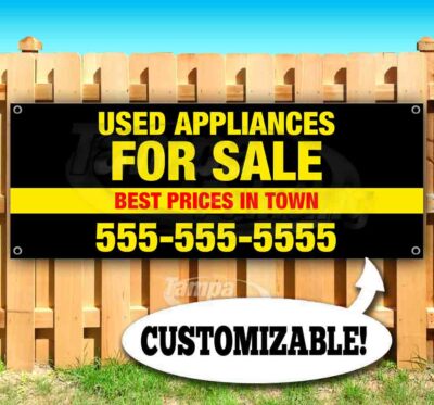 USED APPLIANCES FOR SALE CUSTOM PHONE NUMBER Advertising Vinyl Banner ...