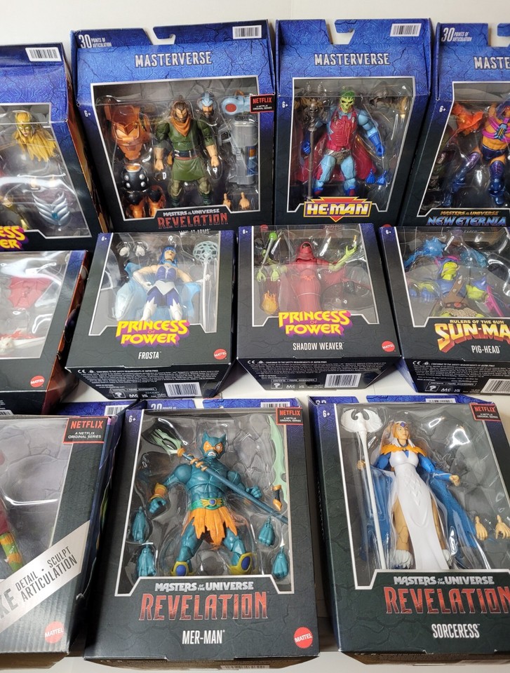 Huge Masters of the Universe Masterverse Collection of 14 figures MISP ...