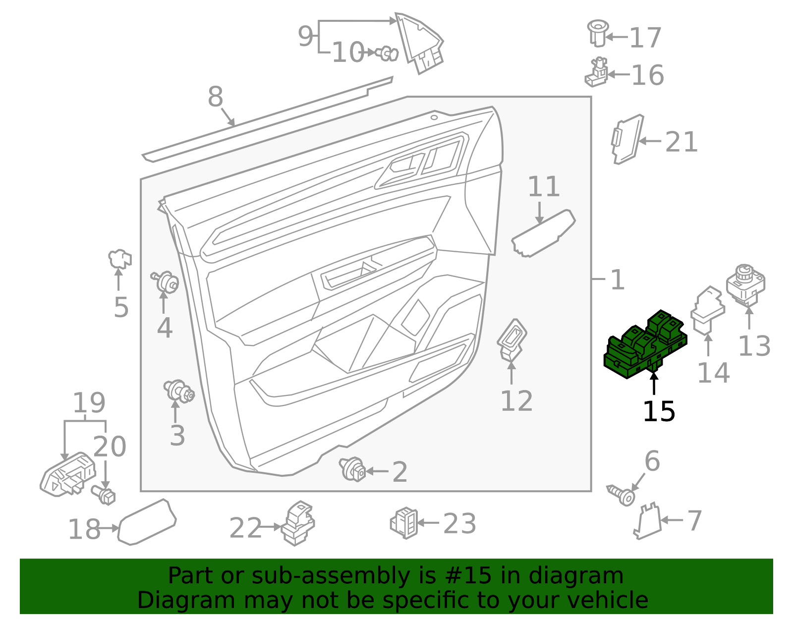 VW+Volkswagen+OEM+2016+GTI+Front+Door-window+Switch+Left+5G0959857EWZU ...