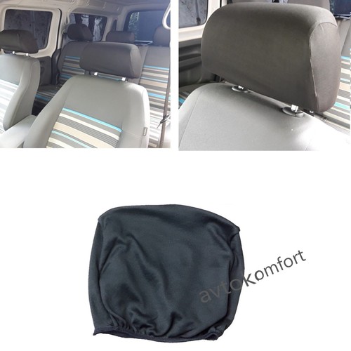 Only ONE Black Headrest Covers For Car Van Bus Head Rest Cover ...