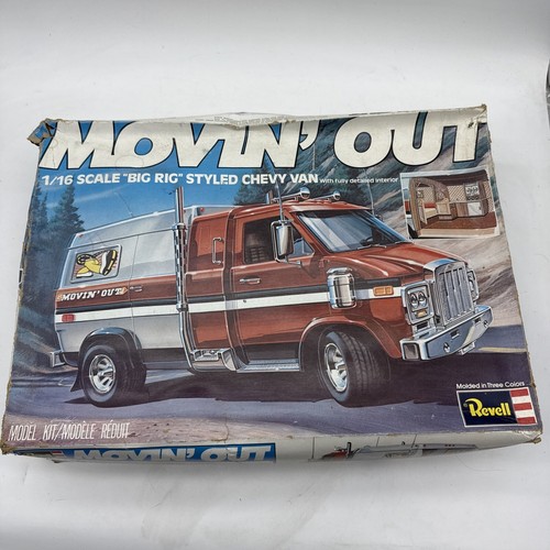 Revell Movin' Out 1/16 Scale Big Rig Styled Chevy Van Model Kit H-1291 ...