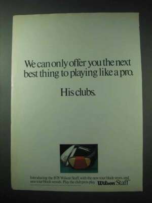 1978 Wilson Staff Golf Clubs Ad - Playing Like a Pro | eBay