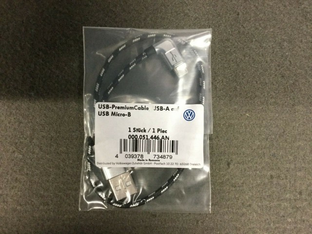 Genuine Volkswagen Usb-a to Micro USB Premium Cable - 30cm for sale ...