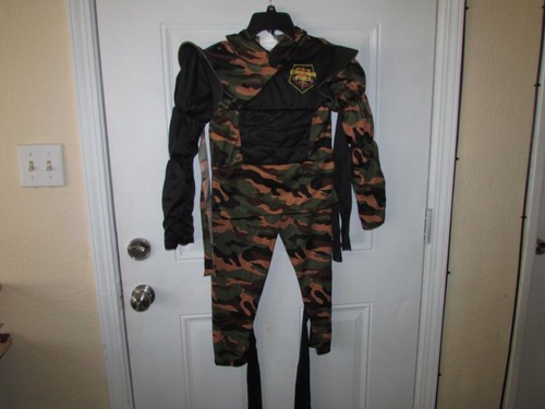 COMMANDO FORCE NINJA CAMMO SPECIAL OPS COSTUME sz Medium 8-9 NEW | eBay