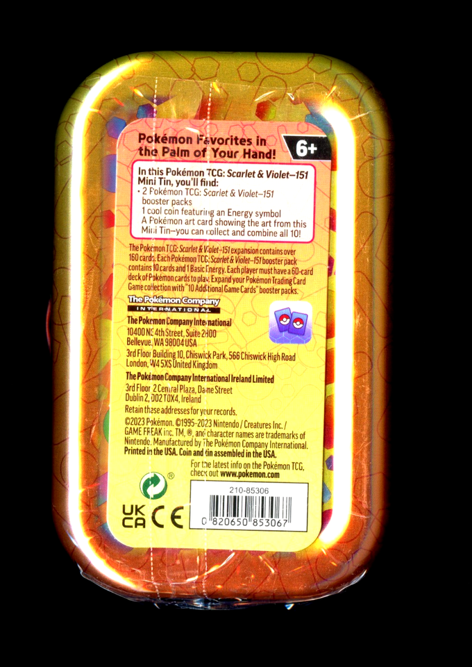 Pokémon TCG Scarlet & Violet 151 - (1) SEALED Mini Tin (Random Art) - 2 ...